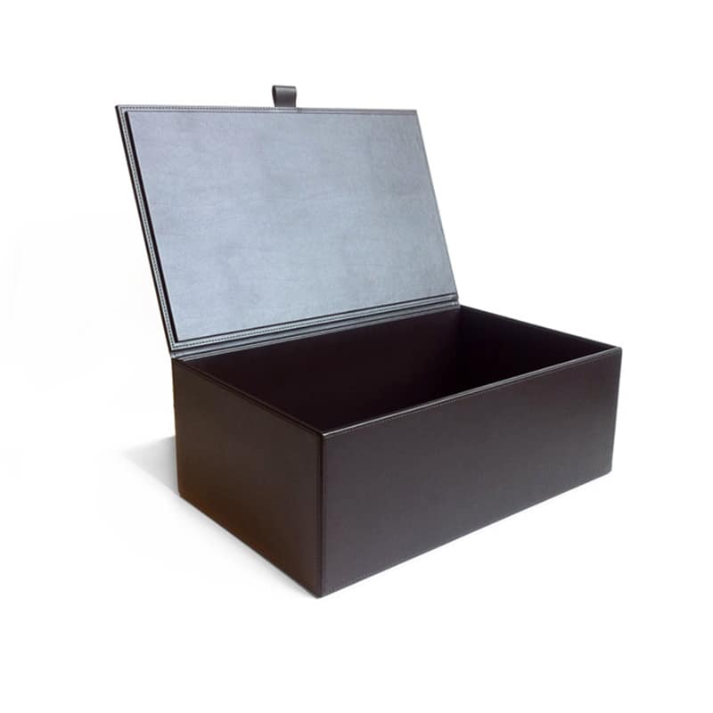 High end PU leather shoe box storage packaging - Paper Packaging China